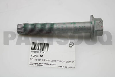9010516090 Genuine Toyota BOLT(FOR FRONT SUSPENSION LOWER ARM NO.1), RH ...