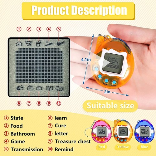 Electronic Virtual Cyber Pet Retro Toy Game 90's Key Ring | eBay