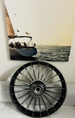 Harley CVO FRONT Turbine Wheel 2013 -24 Breakout Black & CHROME OEM Rim ...