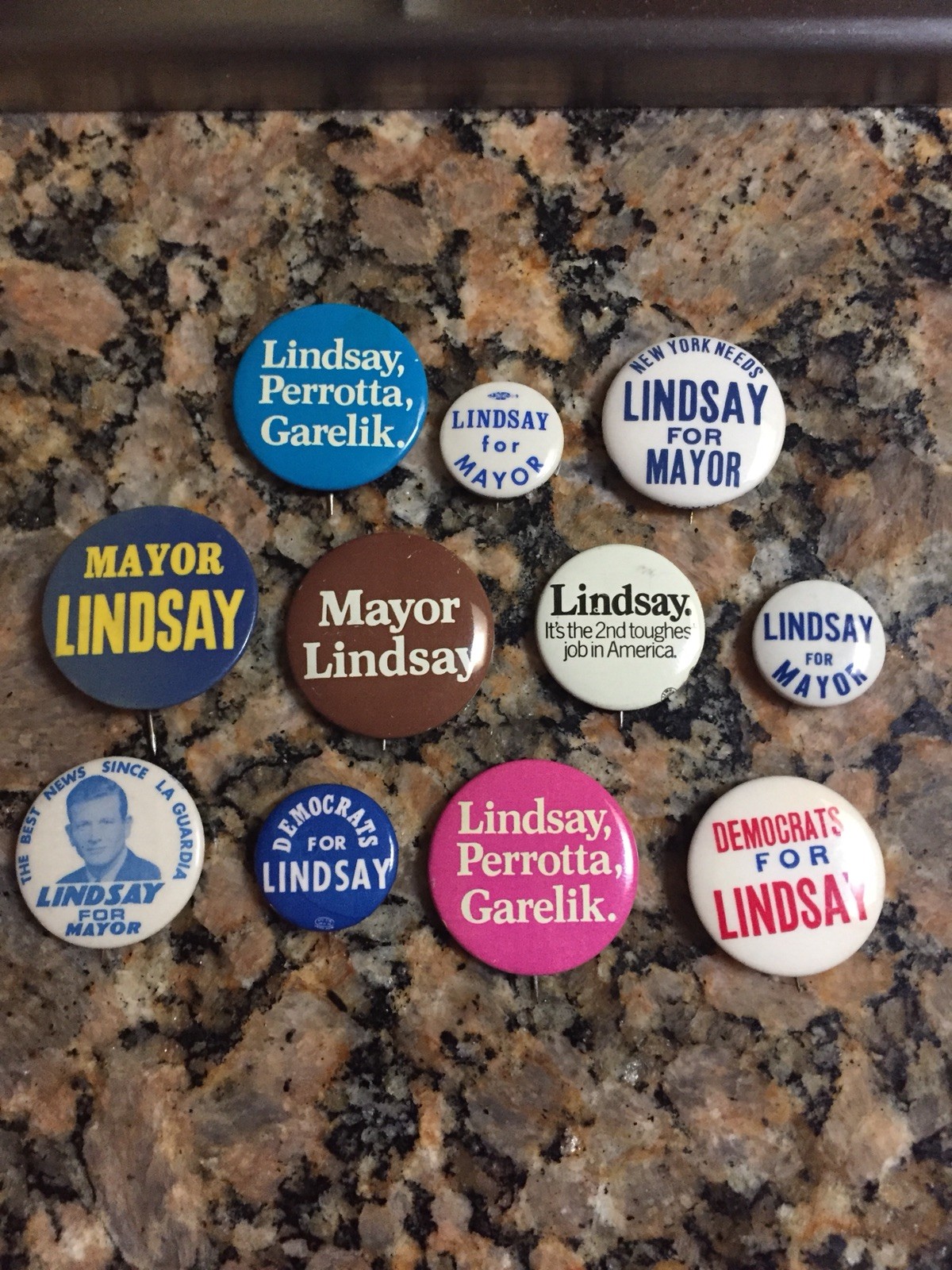 Group Of Lindsay New York Mayor Buttons | eBay
