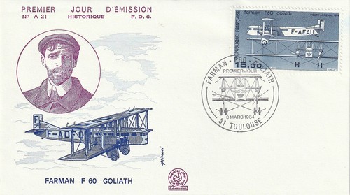 Enveloppe 1er jour A21 1984 Avion Farman F60 Goliath | eBay