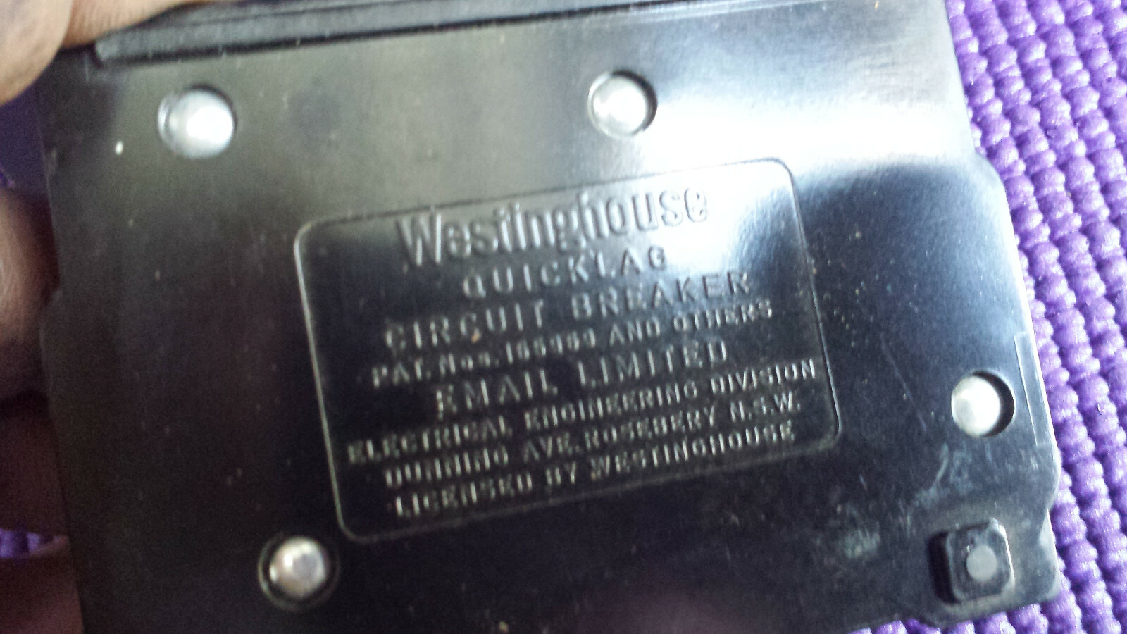 WESTINGHOUSE 16A 250V 6KA Q116C QUICKLAG N28 50HZ CIRCUIT BREAKER (2 ...