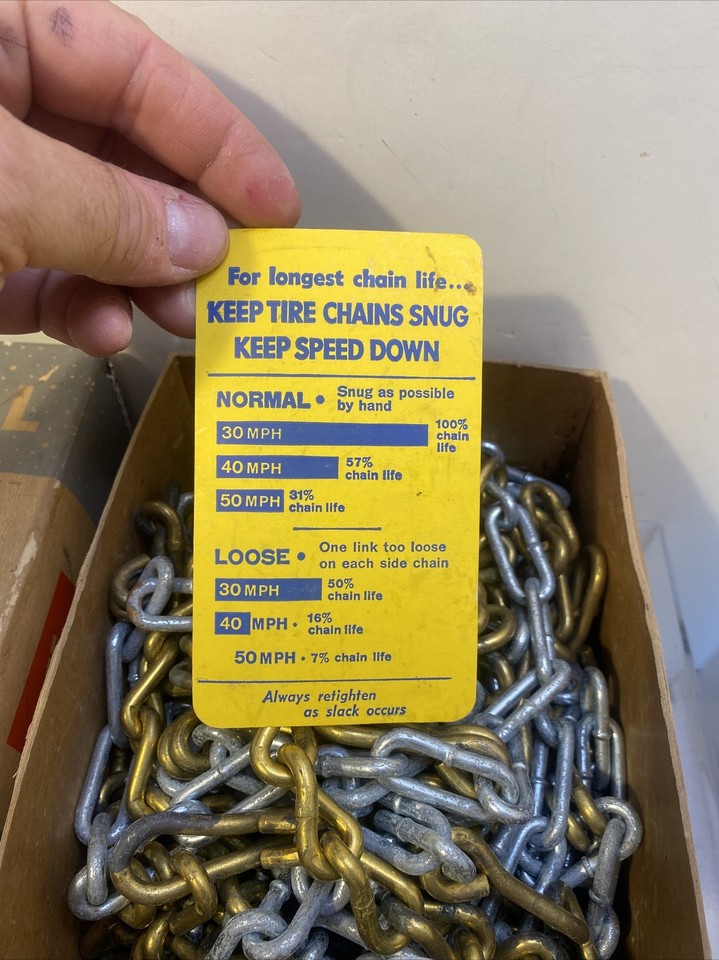 NOS Campbell Automobile Tire Chains in Original Box Highway Service ...