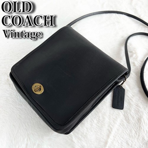 Vintage Coach Old Coach Turn Lock Flap Grab Tan Leather Leather ...
