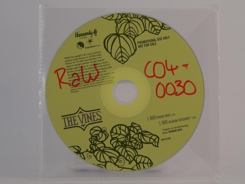 THE VINES RIDE (Y1) 2 Track Promo CD Single also Plastic Sleeve ...