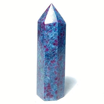 93g Vibrant Red and Green Ruby Epidote Point Wand UV Reactive Z189 | eBay