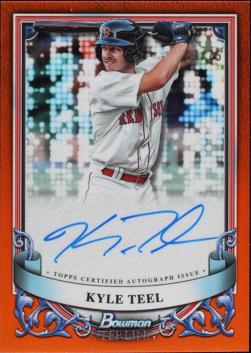 2024 Bowman Sterling - Prospect Autographs Kyle Teel #PA-KT Orange Refractor /75 (AU, RC) for ...