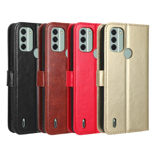 Premium Leather Wallet Flip Protective Case Cover For Optus Nokia C31 ...