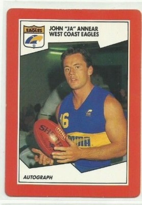 1989 AFL VFL SCANLENS WEST COAST EAGLES JOHN ANNEAR #55 CARD | eBay ...