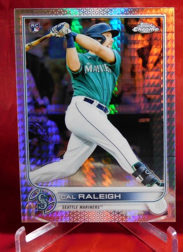 2022 Topps Chrome Cal Raleigh RC #149 Prism Refractor Parallel Seattle ...