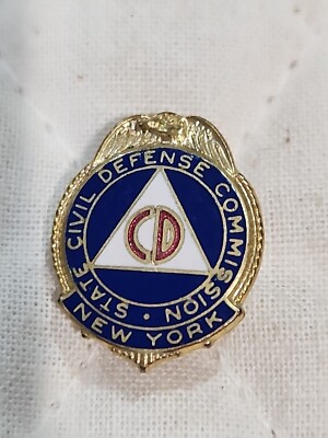 Vintage STATE CIVIL DEFENSE COMMISSION NEW YORK Lapel Pin Original | eBay