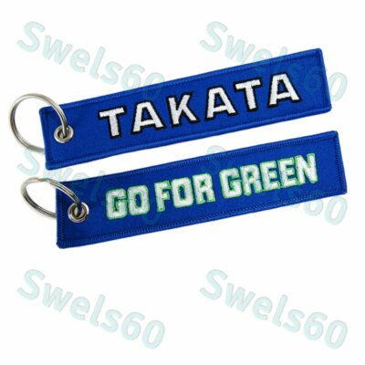 DOUBLE SIDED EMBROIDERED KEYCHAIN TAG JDM TAKATA Racing CELL HOLDERS ...