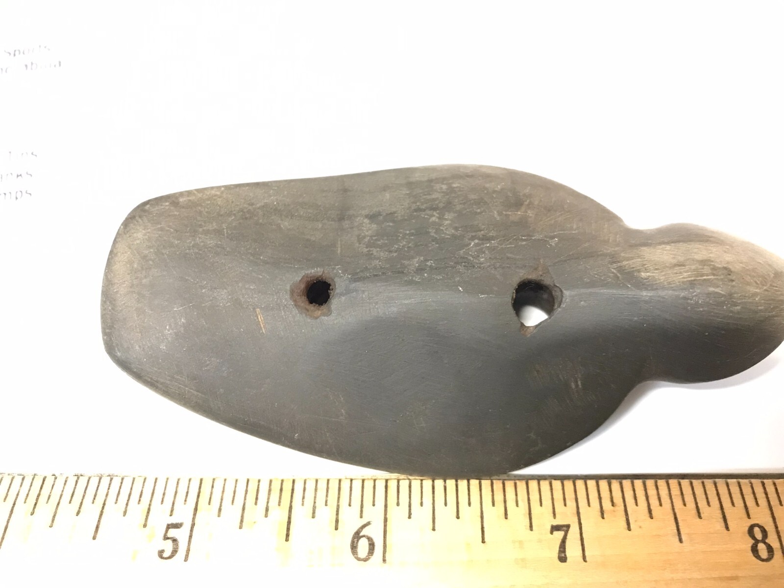 AUTHENTIC Native American Slate Gray Lizard Gorget found London OHIO ...