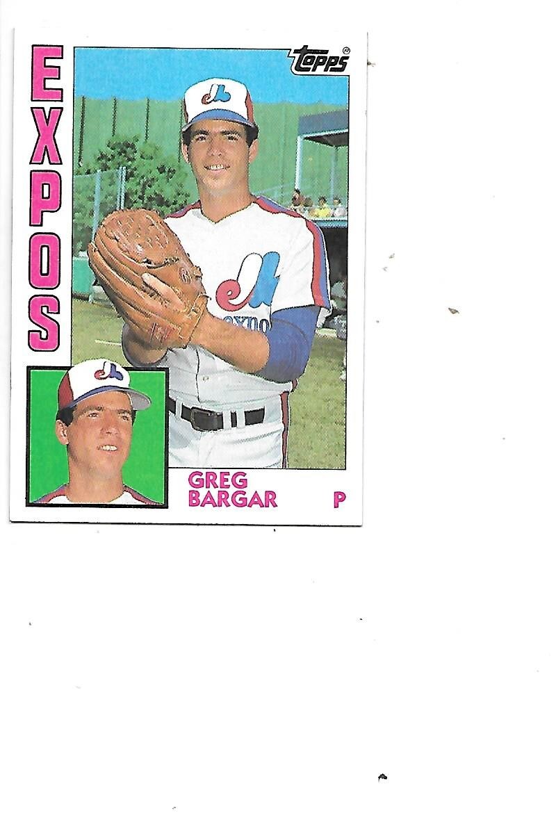 Greg Bargar 1984 Topps Baseball Rookie Card #474 Montreal Expos | eBay
