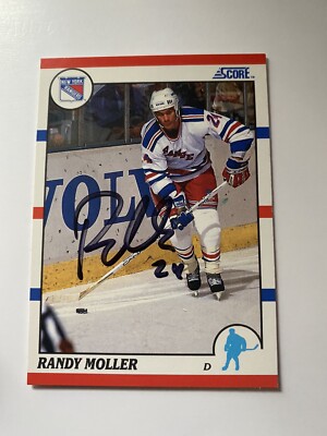 Randy Moller Signed 90/91 Score New York Rangers Card # 45 | eBay