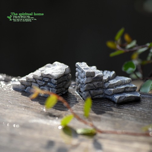 2-Pack DIY HO/OO Scale Stone Steps Miniature Garden Landscape Sand ...