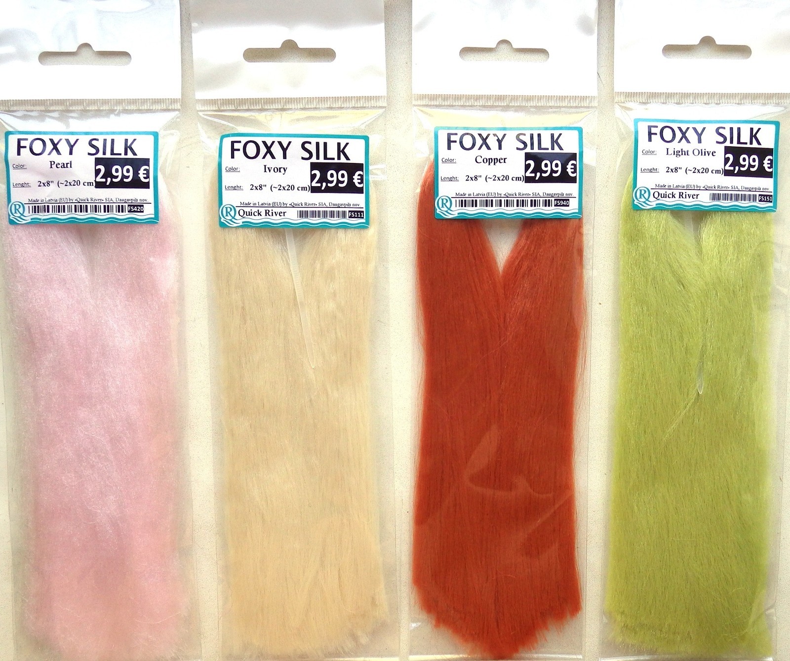 8x FOXY SILK SYNTHETIC EP MIGHTY FIBER streamer fly tying materials Set ...