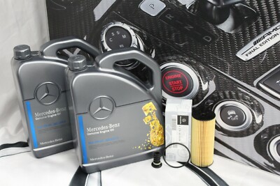 Genuine Mercedes-Benz W205 C-Class C63 AMG M177 Oil Filter & Engine Oil ...