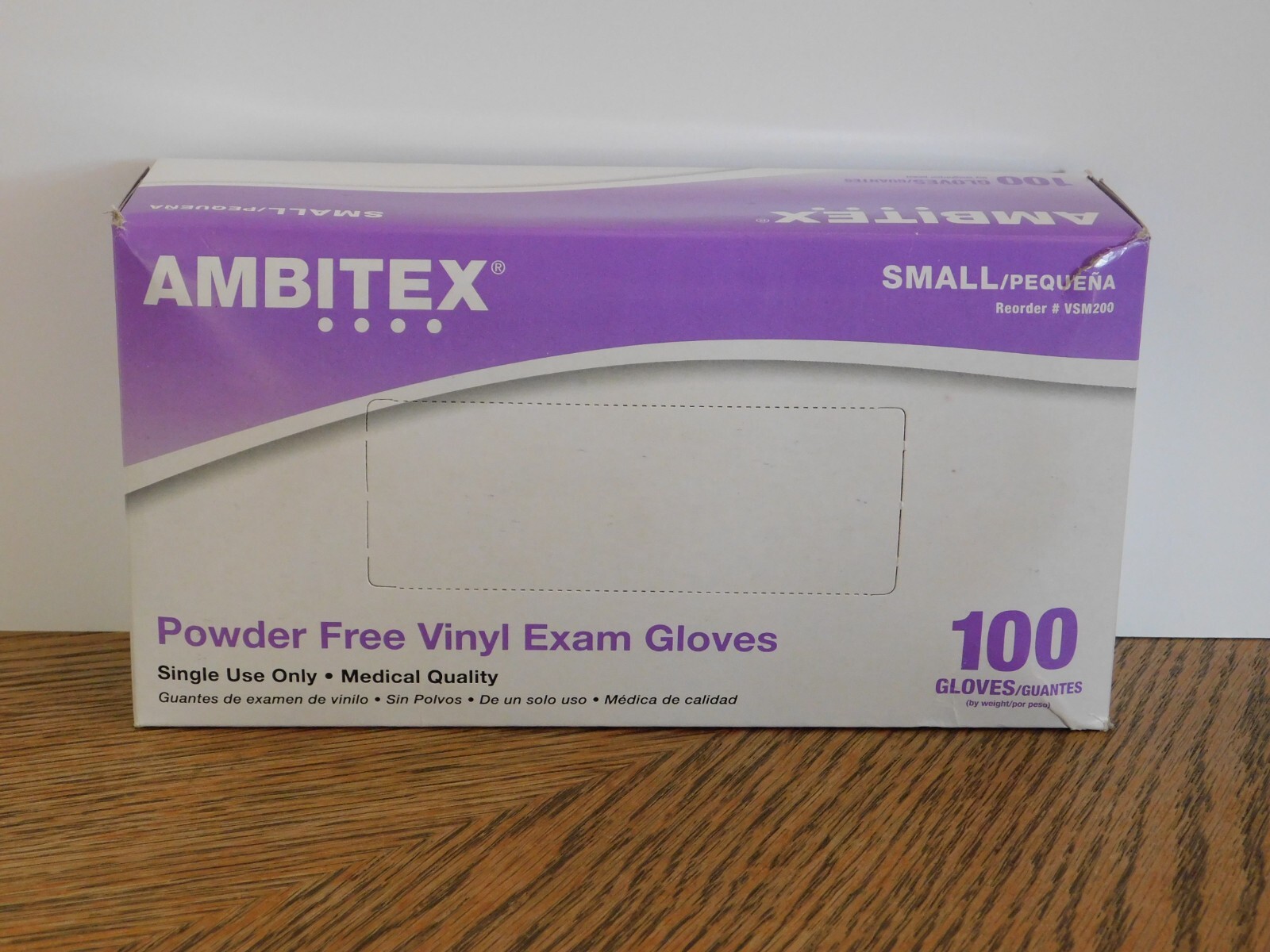 Ambitex VSM200 Powder Free Vinyl Exam Disposable Gloves Clear 100/Box ...