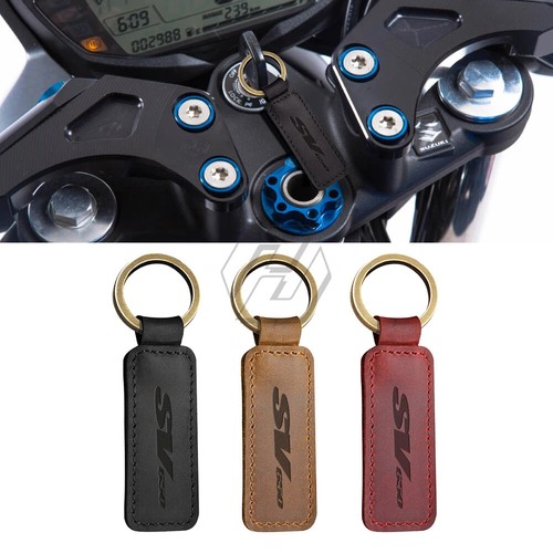 Motorcycle cowhide logo keychain keyring lanyard For Suzuki SV650 SV ...