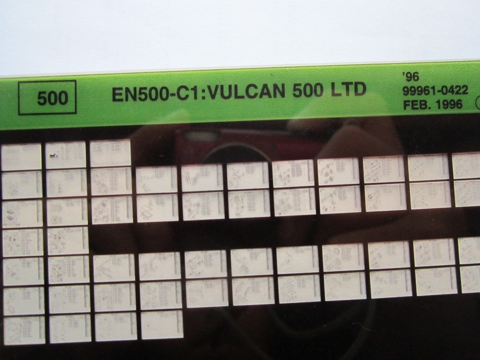 Kawasaki EN500 C1 Vulcan 500 LTD Parts Microfiche 1996 99961-0422 | eBay