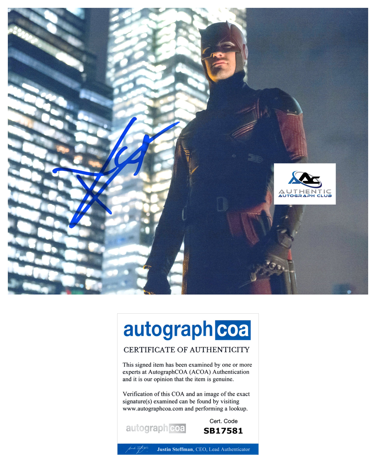 CHARLIE COX AUTOGRAPH SIGNED 8X10 PHOTO DAREDEVIL MATT MURDOCK ACOA | eBay