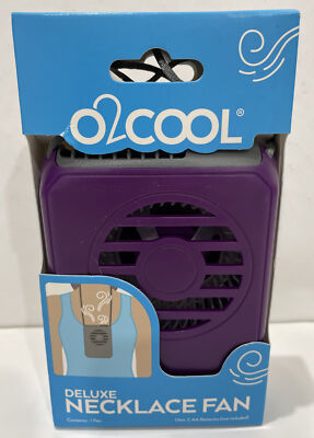 O2COOL Battery Powered 4” Personal Fan With Lanyard Cools Face & Neck ...