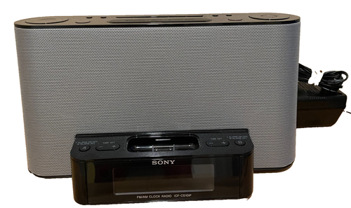 Sony ICF-CS10iP Audio Dock Alarm Clock and Radio Charger iPhone iPod 20 ...