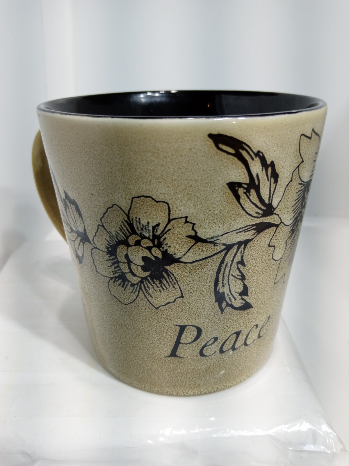 PEACE COFFEE MUG. PEACE MUG. FLORAL Art Deco Mug. B277 | eBay