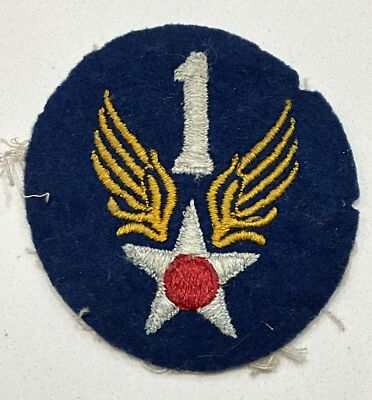 Original WWII USAAF U.S. ARMY 1st FIRST AIR FORCE On Wool Felt PATCH No ...