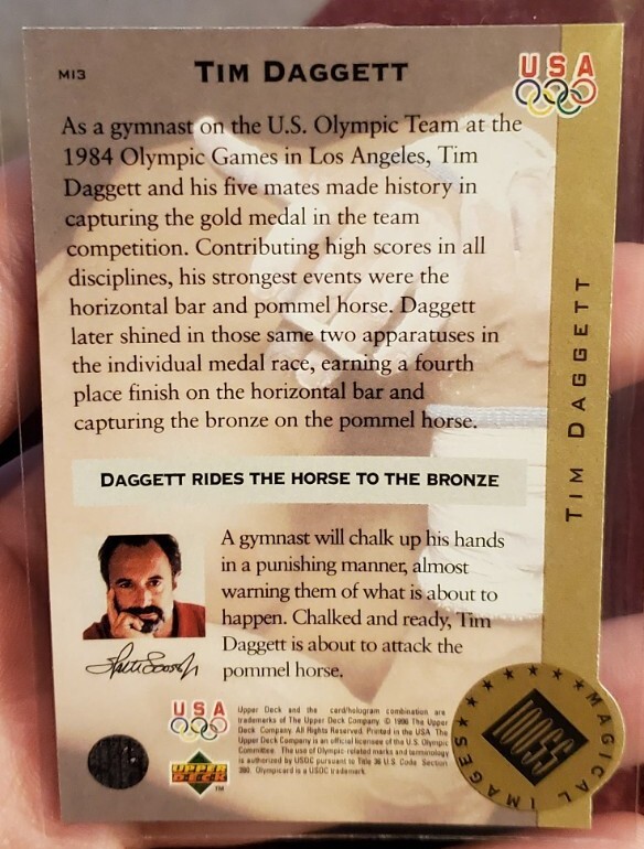 1996 Upper Deck Olympicard Magical Images Tim Daggett #MI3 Olympics ...