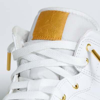 Custom Jordan 1 Mid White & Gold (MENS) | eBay