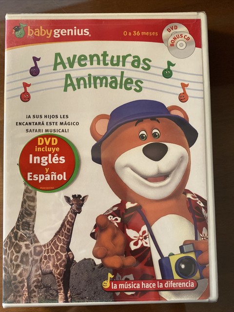 Baby Genius - Animal Adventures (DVD, 2006, 2-Disc Set, Spanish Version ...