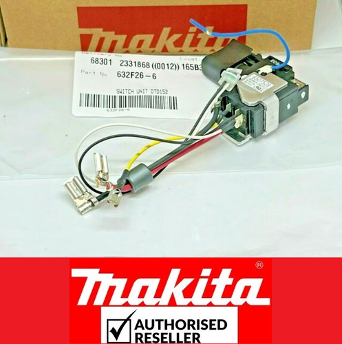 Genuine Makita Replacement Switch for DTD152 CORDLESS IMPACT DRIVER ...
