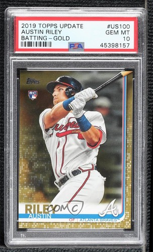 2019 Topps Update Gold /2019 Austin Riley #US100 PSA 10 GEM MT Rookie ...