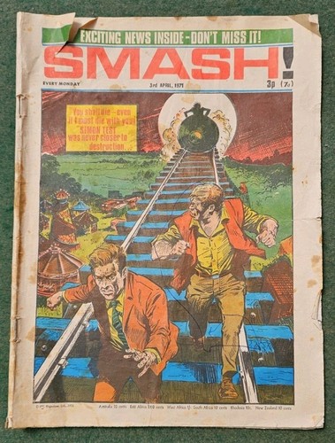 Smash! Comic Final Issue (1971) April 3rd, Worn | eBay