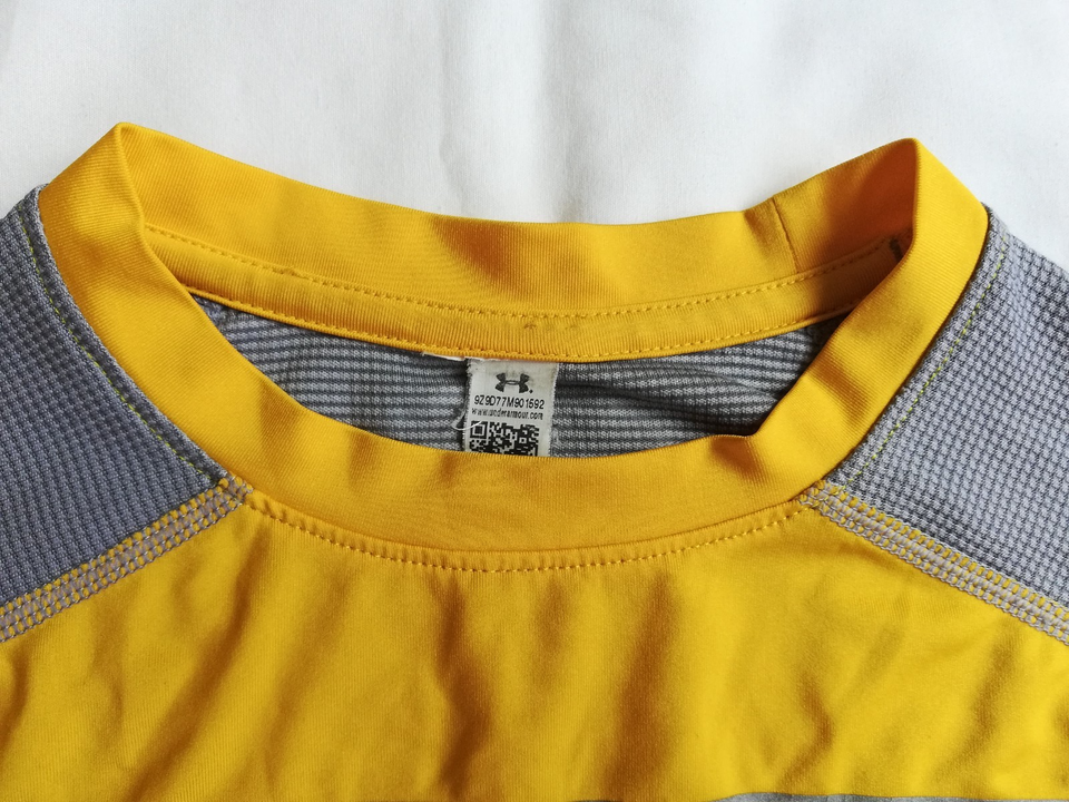 Under Armour Baseball Long Sleeve LS shirt Home Plate Yellow Boys YLG ...