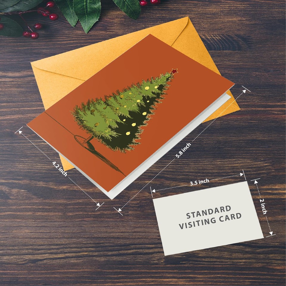 18 Boxed Merry Christmas Greeting Cards with Foiling, 5.75 x 4.25 Inch ...