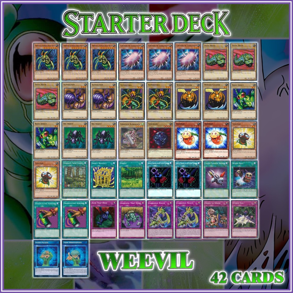 WEEVIL PERFECTLY ULTIMATE GREAT MOTH STARTER DECK 42 | Duelist Kingdom ...