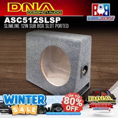 DNA ASC512SLSP Slimline 12 Inch Slot Ported Subwoofer Box - Grey | eBay ...