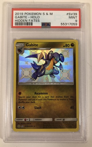 Pokemon Gabite SV39/SV94 Shiny Holo Rare Hidden Fates PSA 9 Mint | eBay