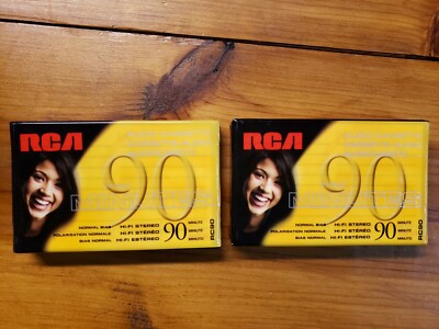 RCA RC-90 Minute Audio Cassette Blank Tapes Lot of 2 Factory Sealed HI ...