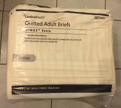 Cardinal Health Quilted Adult Briefs Moderate Absorbent X-Large 15 ...