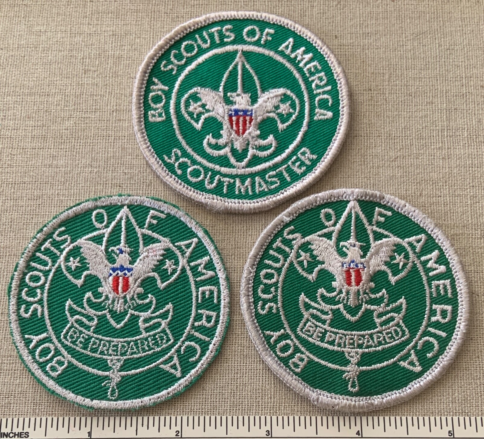 3 Vintage BOY SCOUTS OF AMERICA Scoutmaster Position PATCHES BSA ...