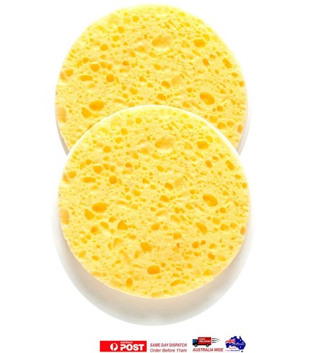 Round Cellulose Soft Facial Cleansing Sponge Pad Face Washing Skin ...