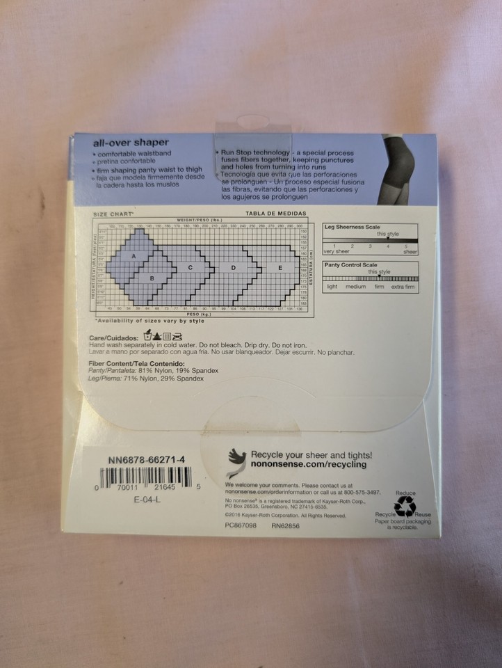 No Nonsense Run Stopper Great Shapes Size D | eBay