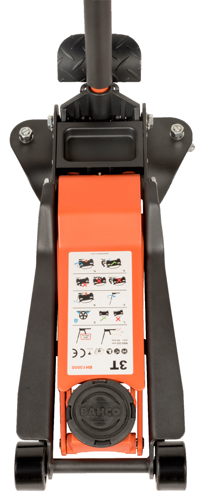 Bahco BH13000 Extra Compact Trolley Jack, 3 Ton - Black/Orange for sale ...