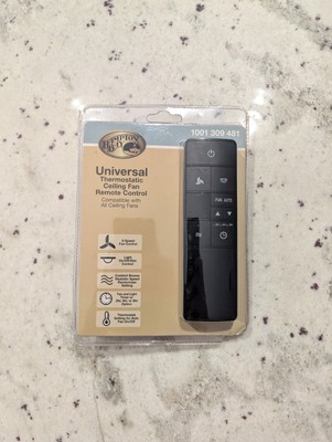 Hampton Bay Universal Thermostatic Ceiling Fan Remote Control 3 Speed ...