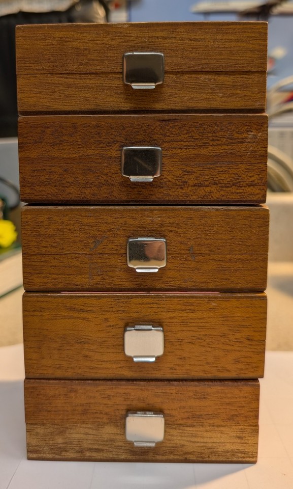Lot of 5- Bruel & Kjaer B&K Vintage Wooden mahogany microphone boxes ...