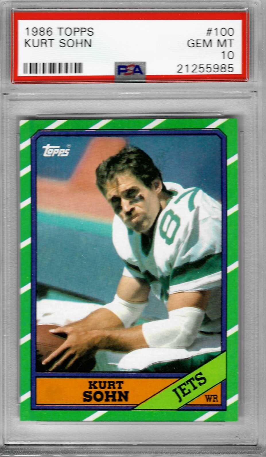 1986 Topps #100 - Kurt SOHN - PSA 10+++ Jets - pop 5 | eBay